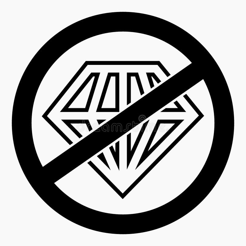 No Jewelry Sign Stock Illustrations – 184 No Jewelry Sign Stock ...