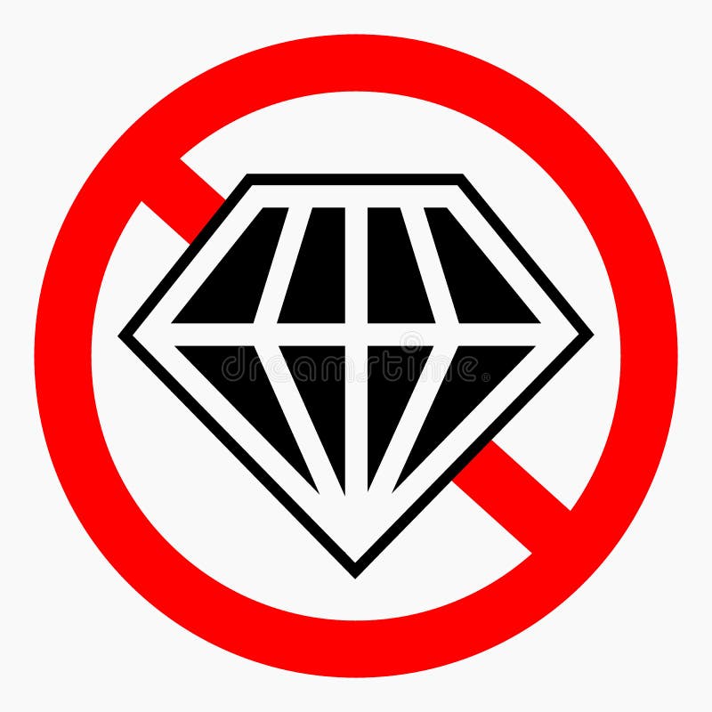 No Jewelry Sign Stock Illustrations – 188 No Jewelry Sign Stock ...