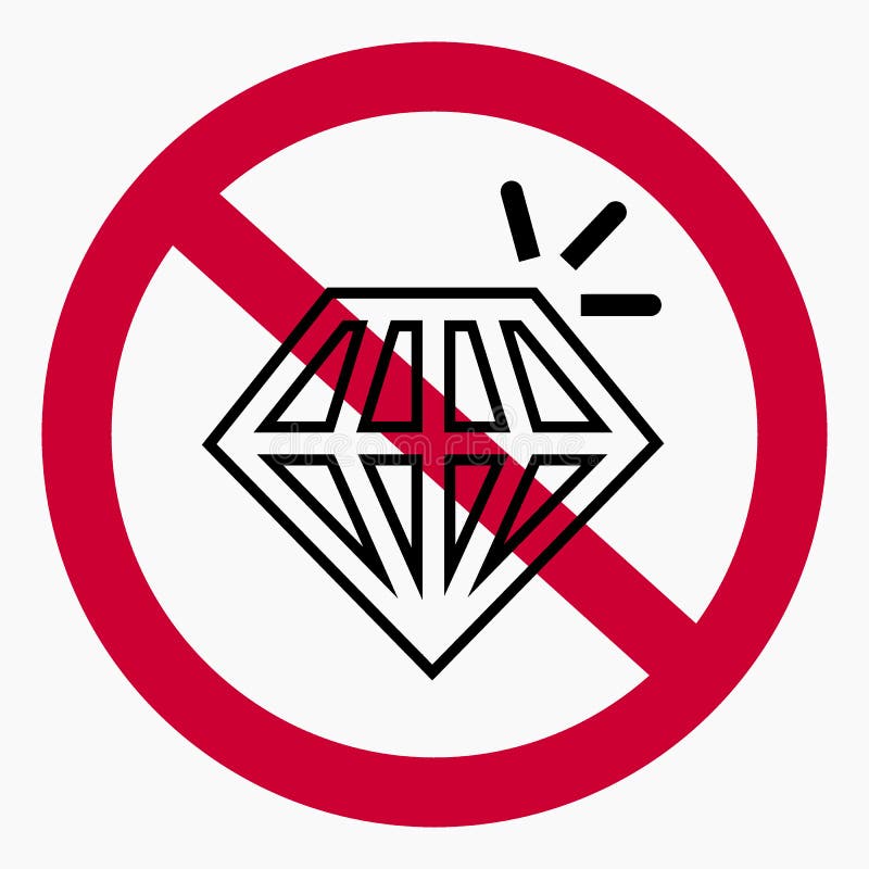 No Jewelry Sign Stock Illustrations – 184 No Jewelry Sign Stock ...