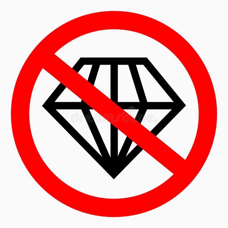 No diamond icon stock vector. Illustration of cutout - 262600556