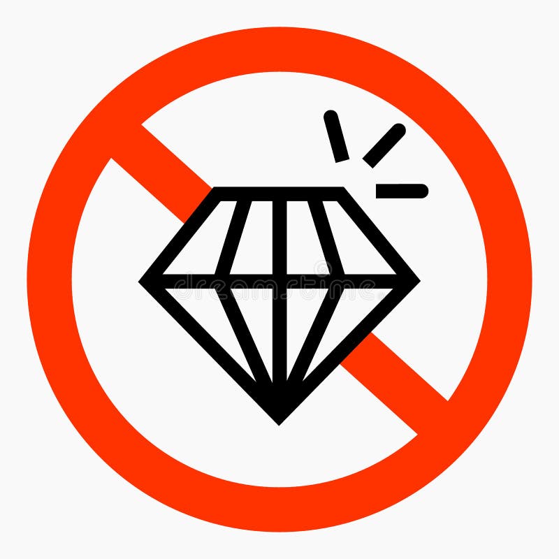 No Jewelry Sign Stock Illustrations – 166 No Jewelry Sign Stock ...