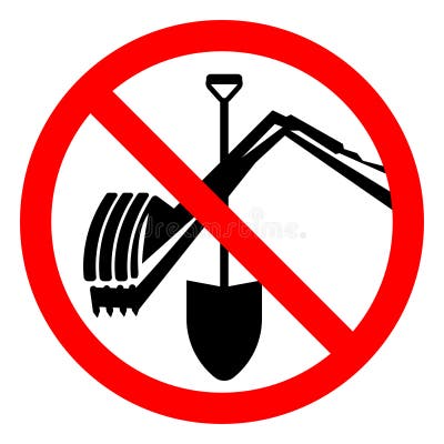 No Digging Symbol Sign ,Vector Illustration, Isolate on White ...