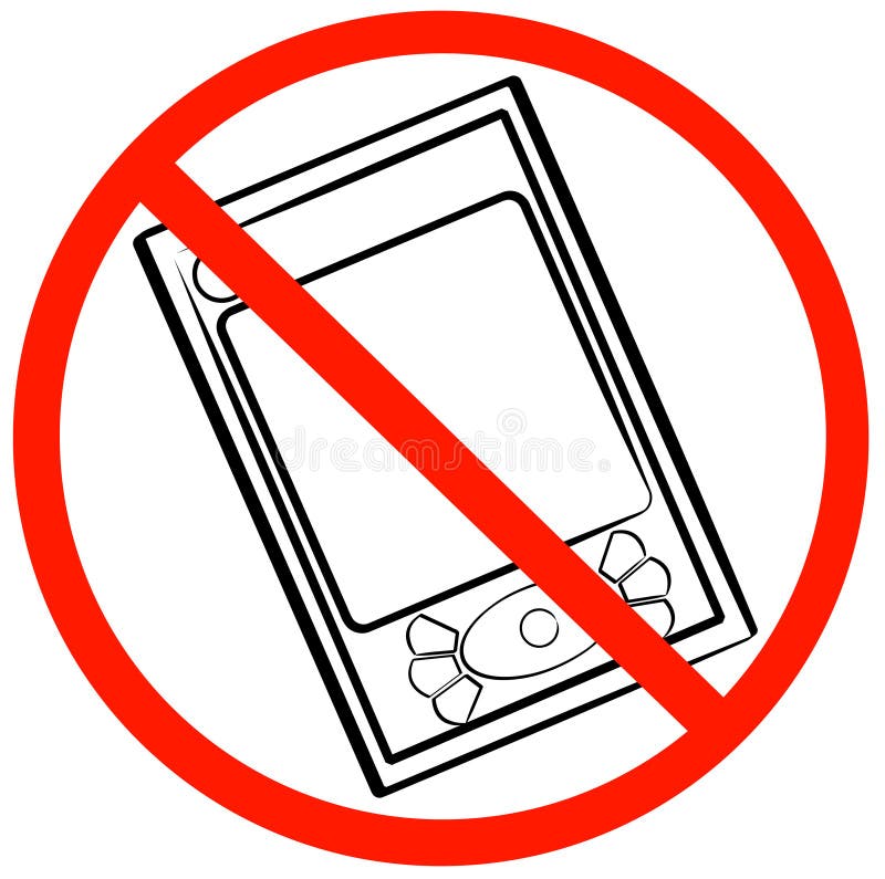 No digital devices allowed stock vector. Illustration of dissuade - 4616225