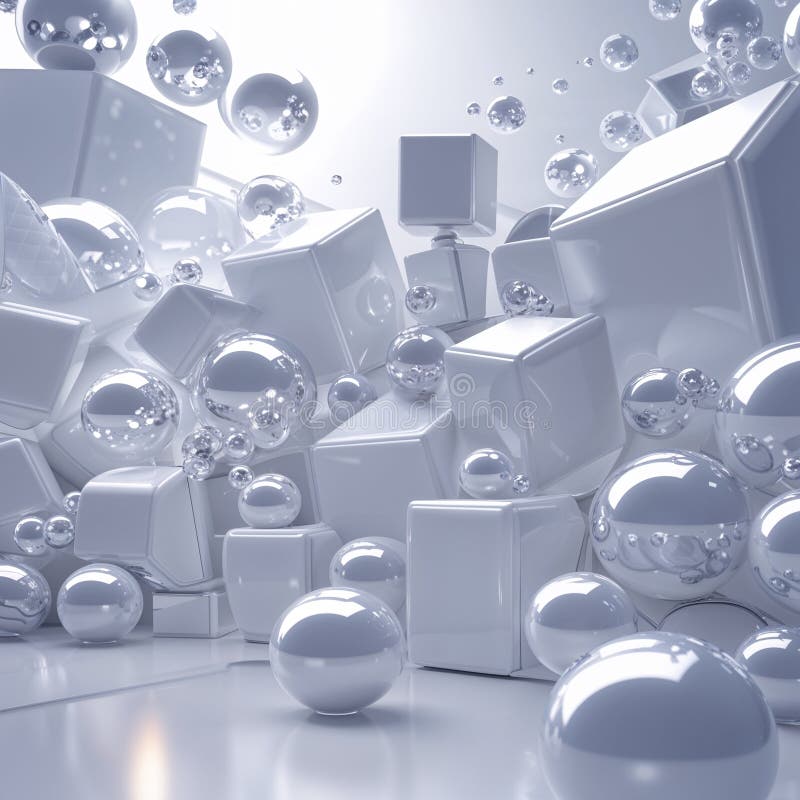 Subtle Structure: 3D Minimal Wallpaper Stock Illustration ...