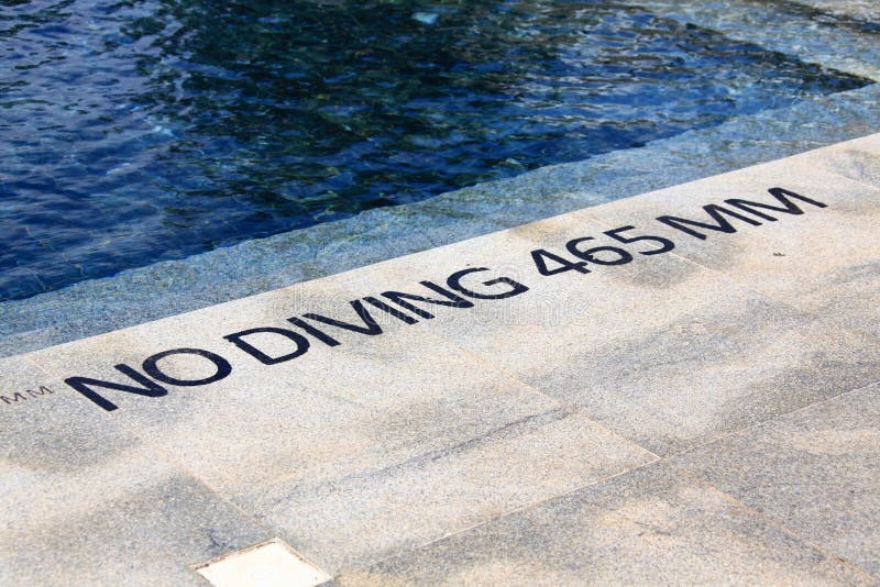 No diving stock image. Image of prohibited, pool, water - 34181235