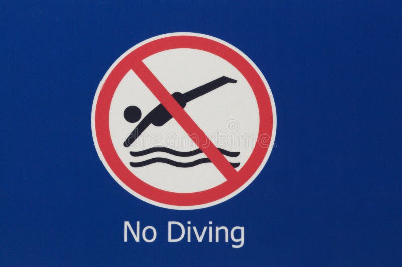 No diving sign stock photo. Image of water, jumping, sign - 19802164