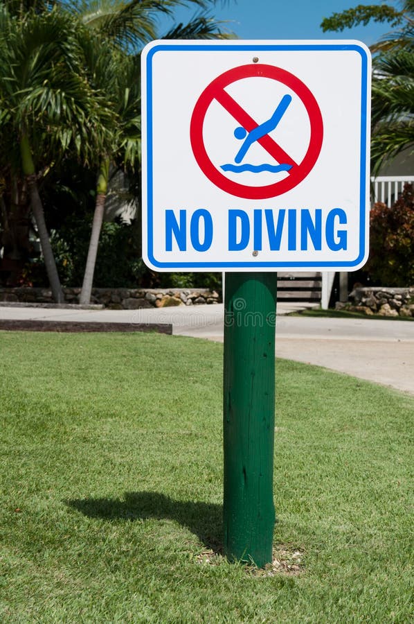 No diving sign stock image. Image of prohibition, round - 21155911