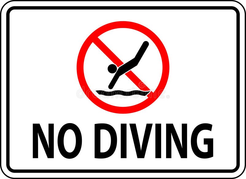 No Diving Sign, No Diving stock vector. Illustration of board - 301997320