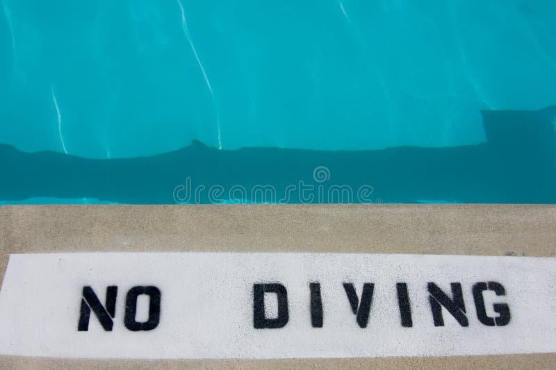 No diving warning sign stock image. Image of copy, sunny - 14618443