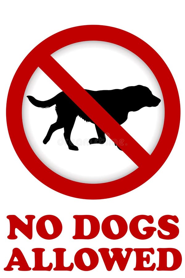 No Dogs Allowed Sign Vector