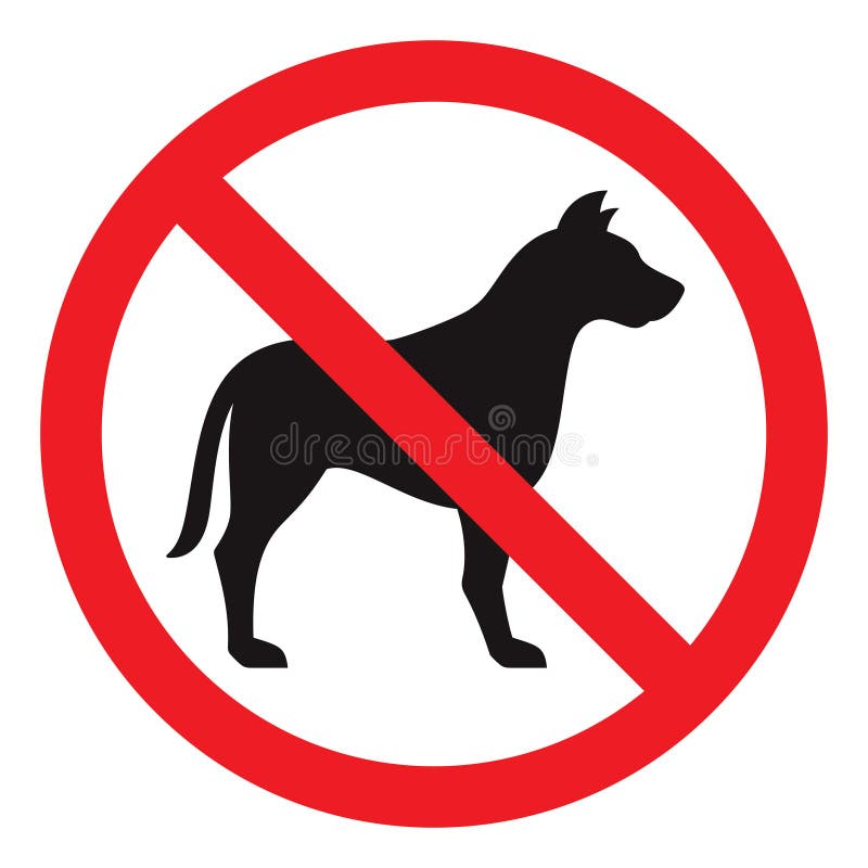 No Dog Sign stock vector. Illustration of safety, warning - 32983233