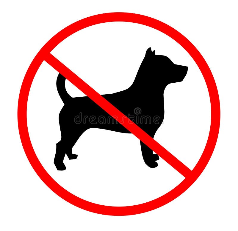 No Dog Sign stock vector. Illustration of safety, warning - 32983233