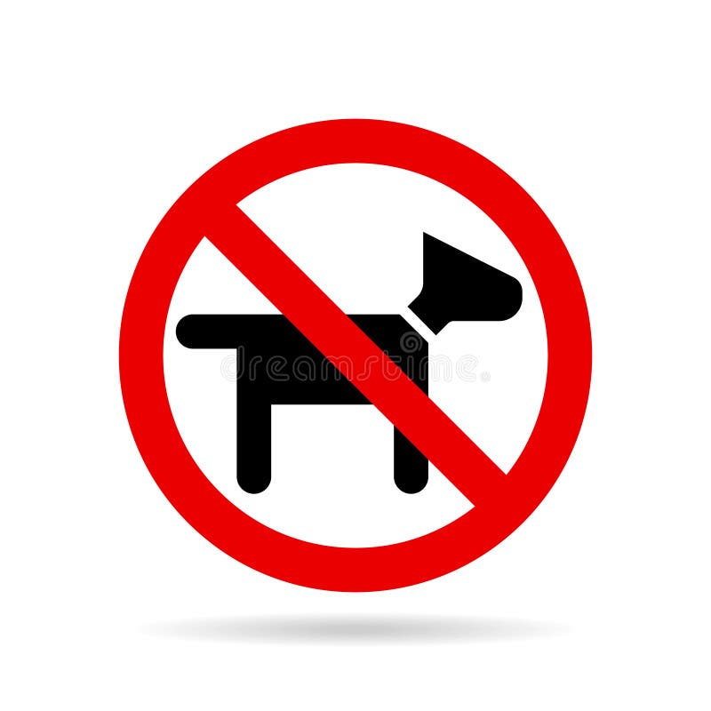 No dogs icon vector stock vector. Illustration of attention - 93753821
