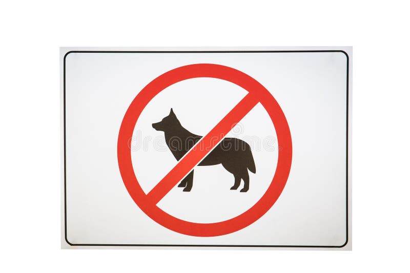 No Dogs or Pets Sign Isolated on White Background Stock Image - Image ...