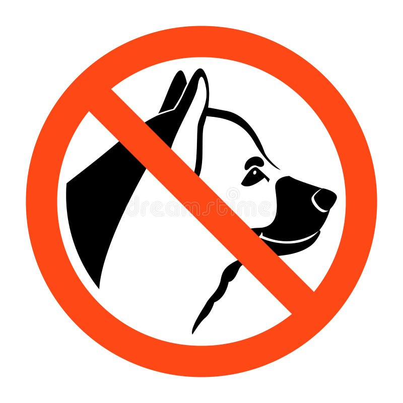 No Dogs Sign ,vector Illustratioon on White Background Stock Vector ...