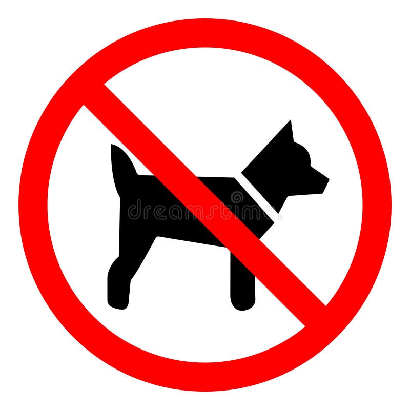 No Dogs Symbol Sign, Vector Illustration, Isolate on White Background ...