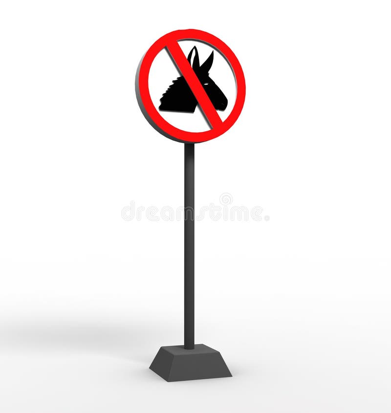 No donkey sign stock illustration. Illustration of vehicle - 13159817