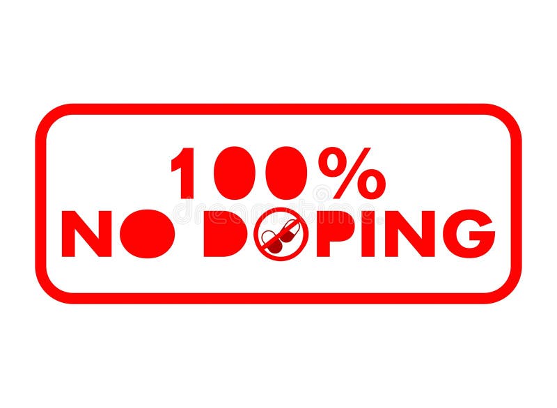 100 No Doping, Label, Shades of Red, Drugs, Isolated. Stock ...