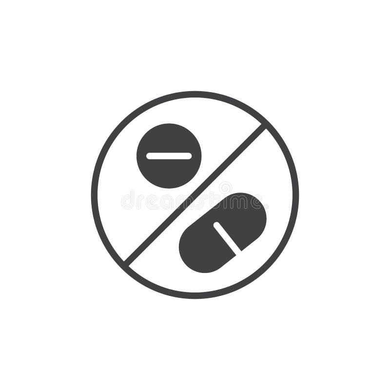 No Doping, Prohibition Sign Vector Icon Stock Vector - Illustration of ...