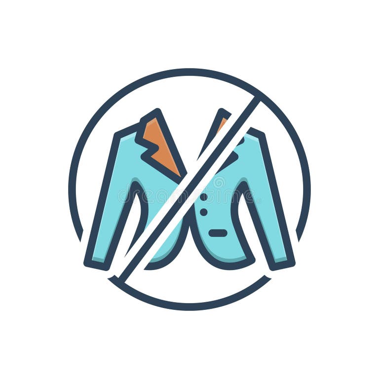 Color Illustration Icon for No Dress Code, Dress and Fashion Stock ...