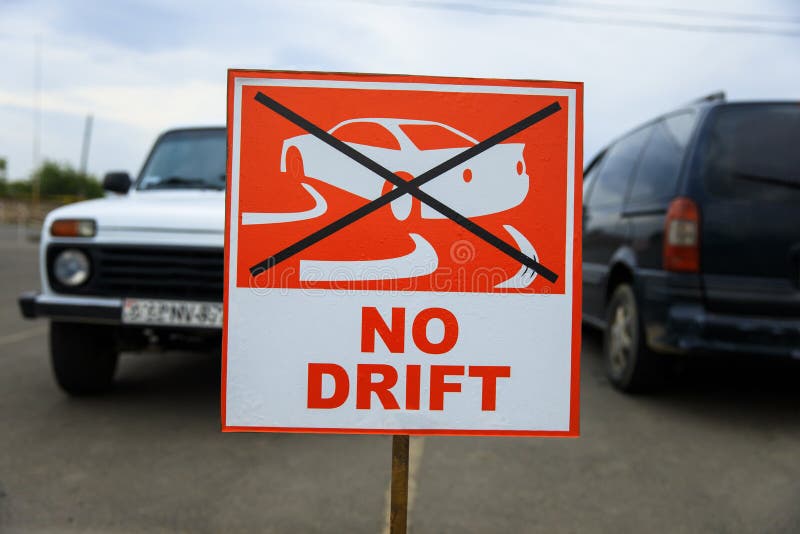 No drift sign in street stock image. Image of street - 243776711