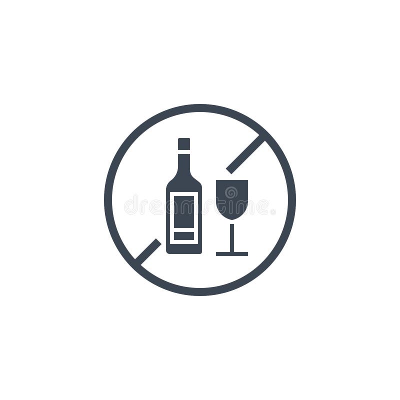 No Drinking Related Vector Glyph Icon. Stock Vector - Illustration of ...