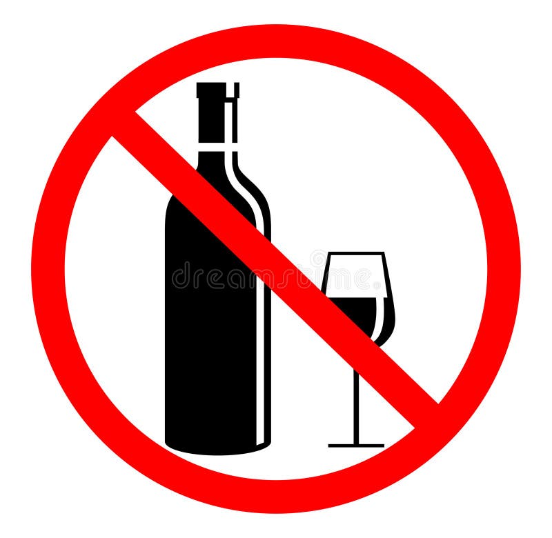 No drinking sign stock vector. Illustration of alcohol - 102734686