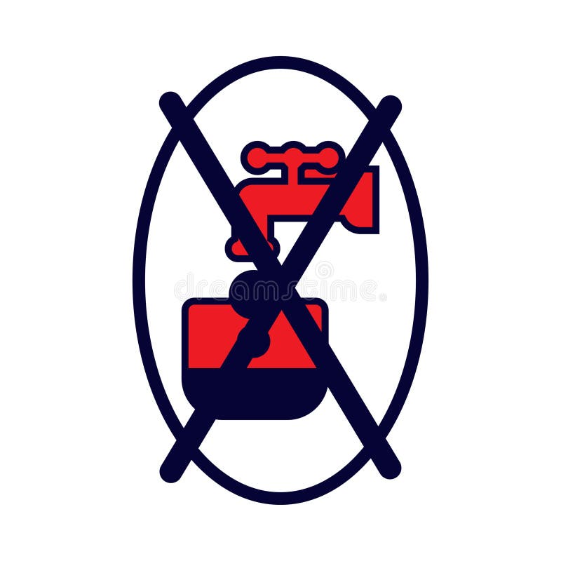 No Drinking Water, Water, Tap, Water Tap, Not Drinking Water Sign Icon ...