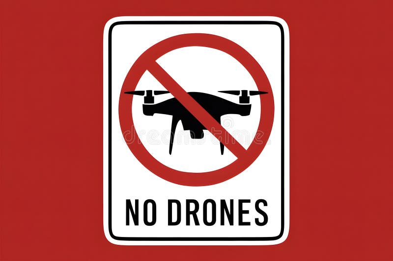 No Drones Allowed in the Area, As Indicated by Bold Text and ...