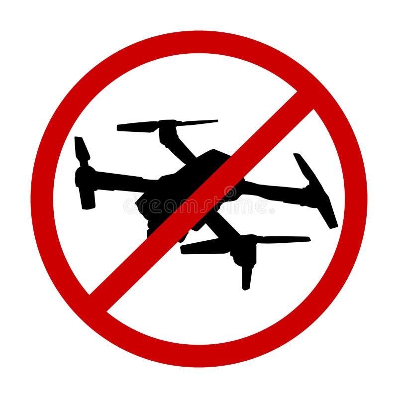 No Drones Allowed Sign stock illustration. Illustration of drone ...