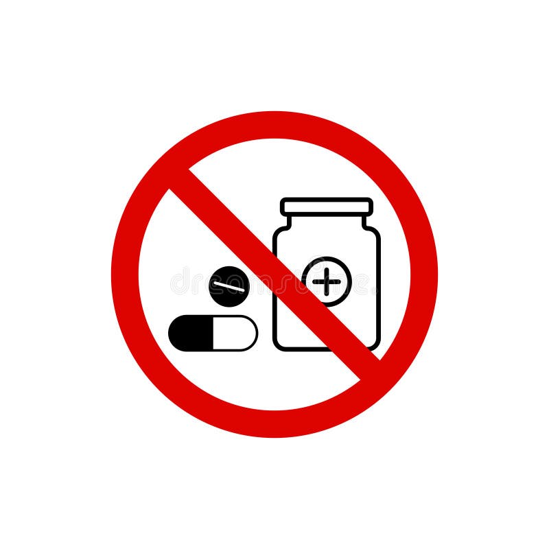 No drugs allowed flat icon stock vector. Illustration of injection ...