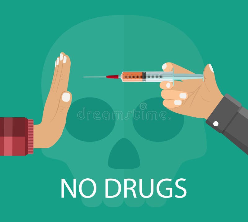 No drugs concept stock vector. Illustration of abuse - 84129010
