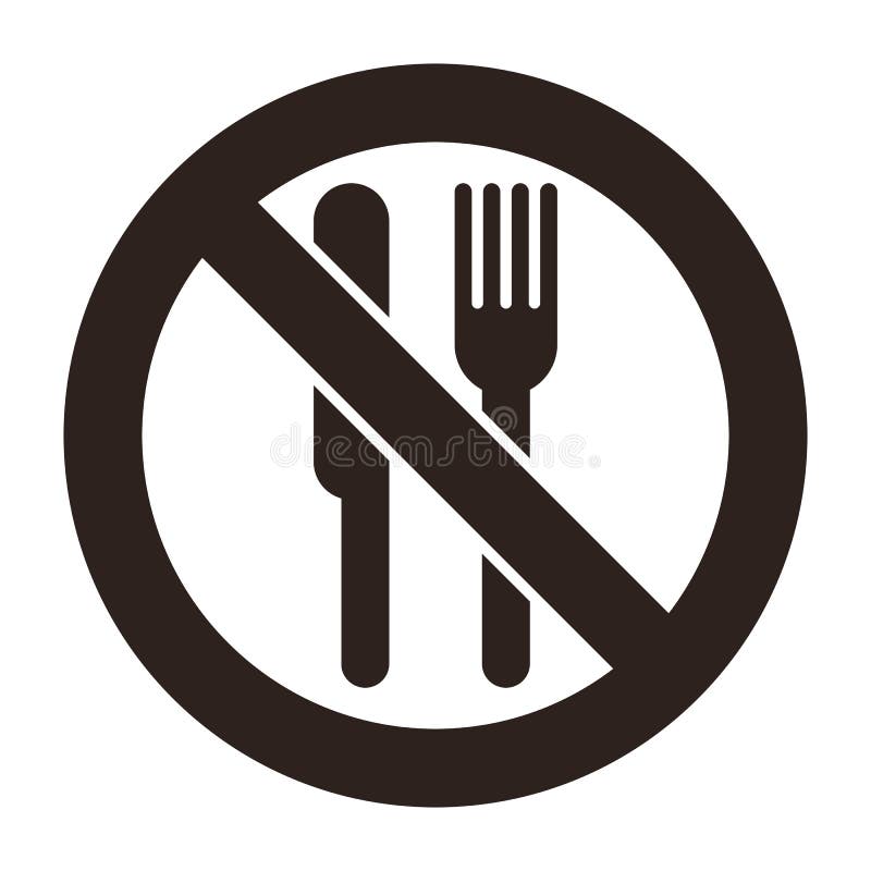 No Eating Allowed Sign. Red Prohibition No Food Sign. Do Not Eat ...