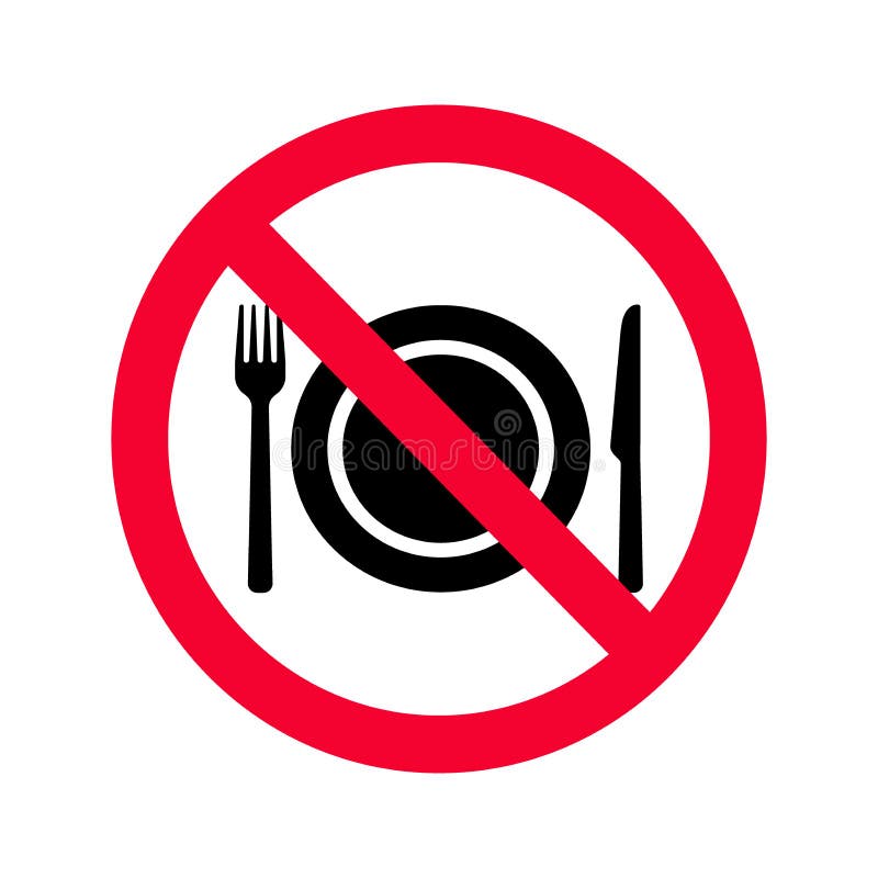 No Eating Allowed Sign. Red Prohibition No Food Sign Stock Vector ... No Eating Allowed Sign. Red Prohibition No Food Sign Stock Vector ...