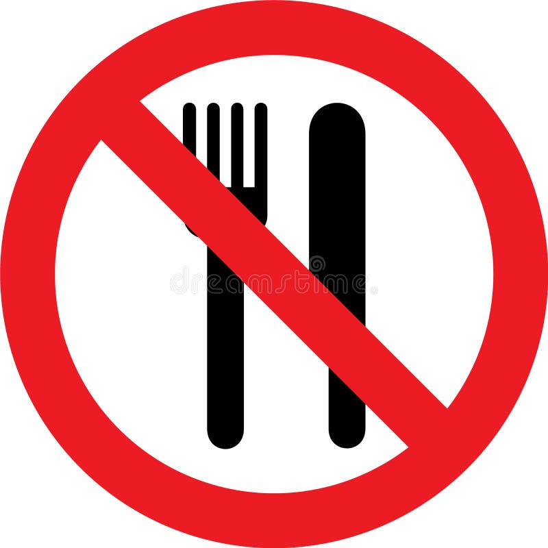 No eating sign stock illustration. Illustration of prohibited - 86516985