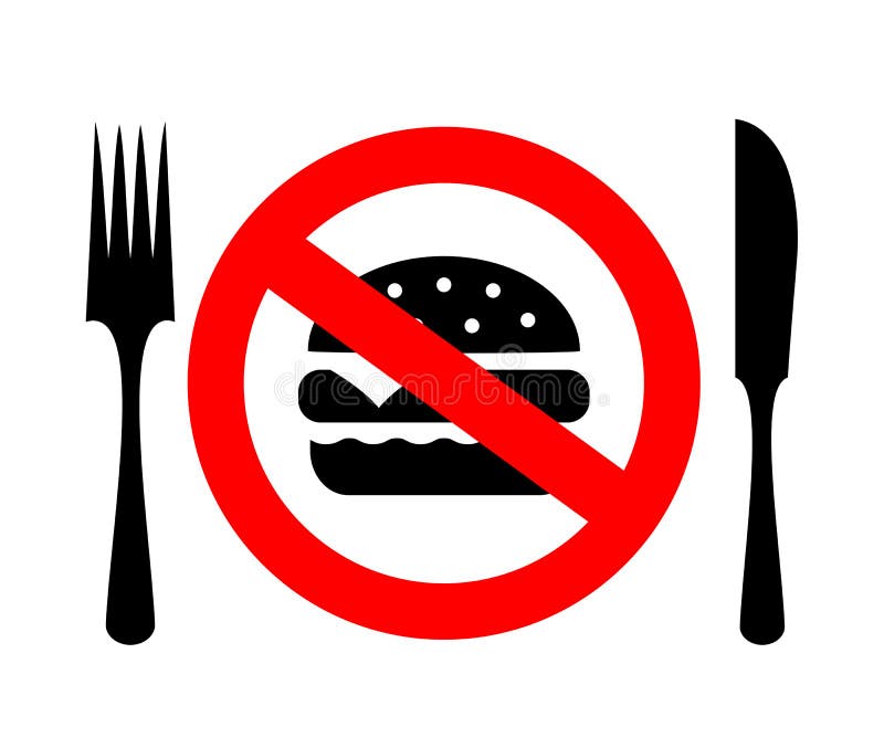 No eating vector sign stock vector. Illustration of banner - 29001406