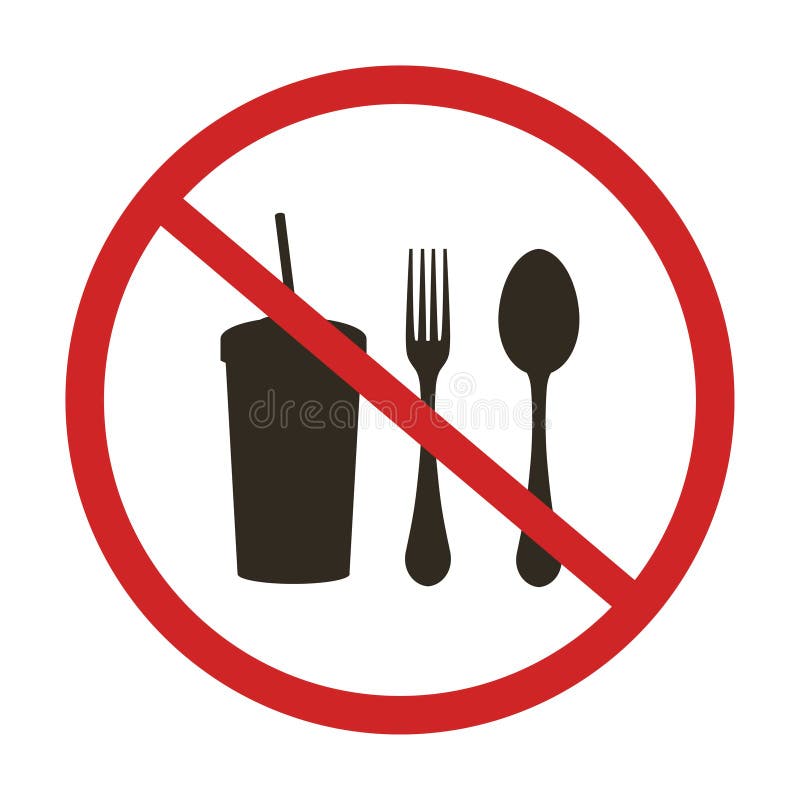 No eat and drink stock vector. Illustration of banner - 26546495