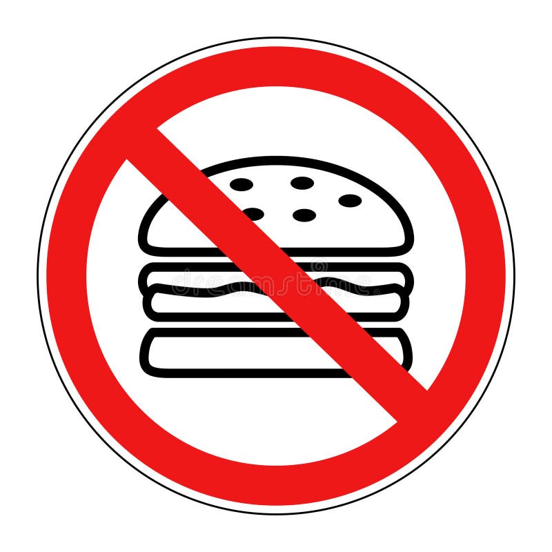 No eating sign stock vector. Illustration of symbol - 306774022