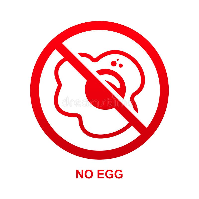No Egg Sign Isolated on White Background Stock Vector - Illustration of ...