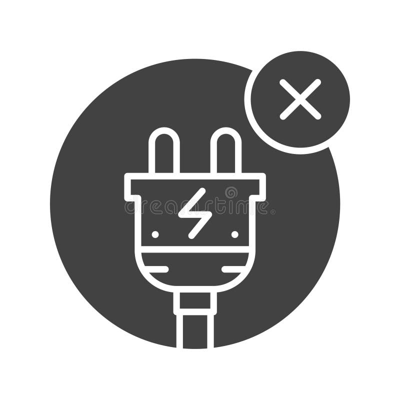 No Electricity Icon Vector Image. Stock Vector - Illustration of design ...