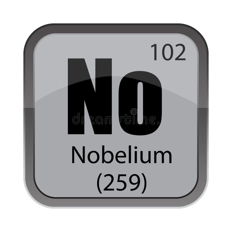 No Element Icon. 102 Atomic Number. 259 Mass Detail. Vector Chemical ...