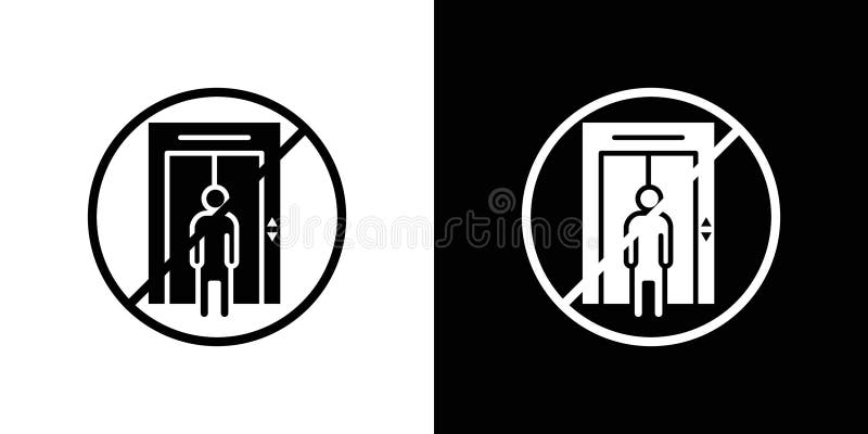 No Elevator Sign Icon Linear Logo Isolated Stock Illustration ...