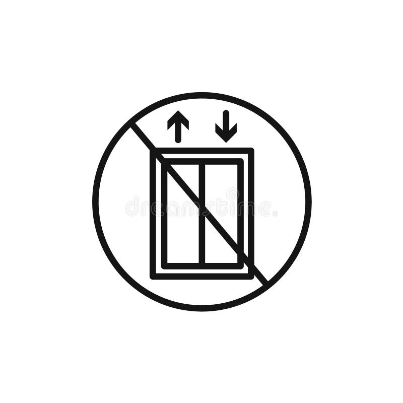 No Elevator Sign Icon Vector Set Collection for Web Stock Illustration ...