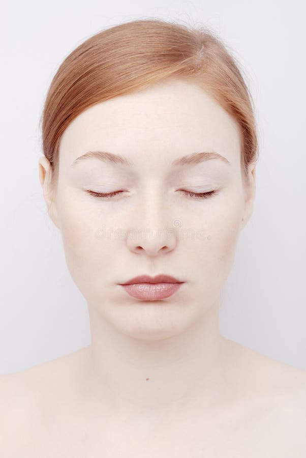 No emotions stock image. Image of lovely, hair, woman - 7981903