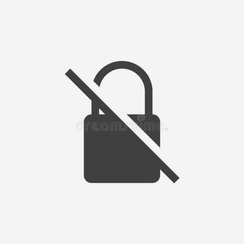 No Encryption Icon Vector Isolated on White. Stock Vector ...