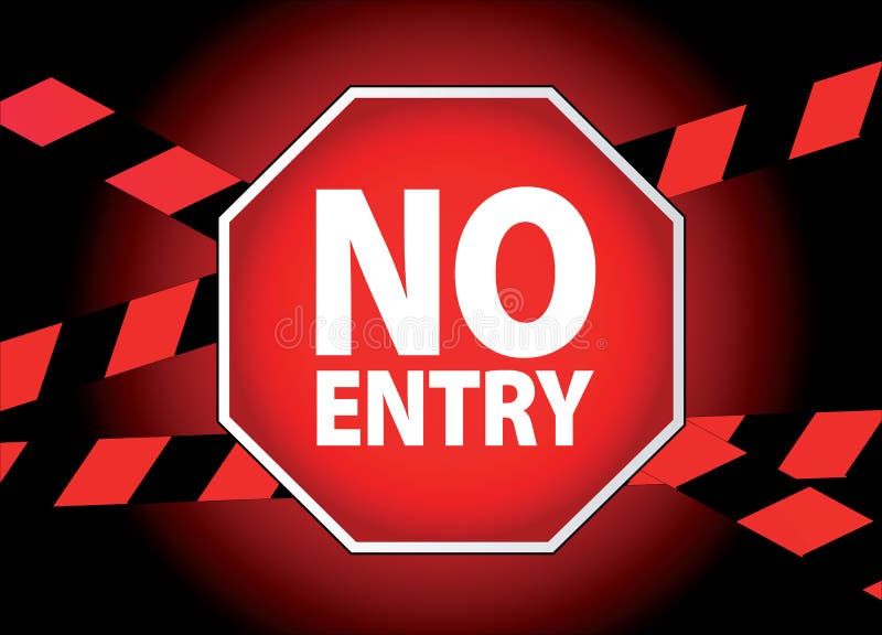 No Entry Sign stock illustration. Illustration of personnel - 1498796
