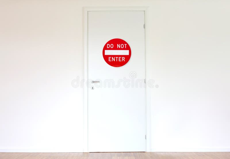 No entry stock image. Image of enter, signal, door, white - 14094845