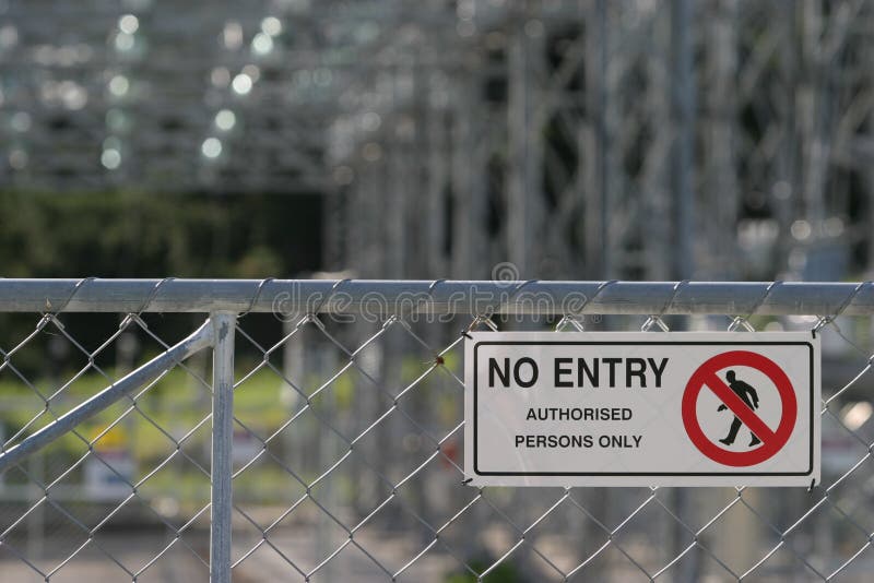 No Entry stock photo. Image of yard, power, security, switch - 1483614