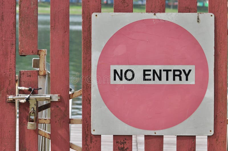 No Entry stock photo. Image of boundary, fence, stop - 18555848