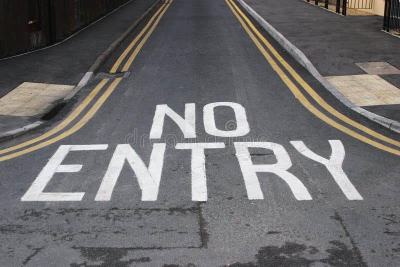 No Entry stock photo. Image of road, entry, halt, warning - 335494